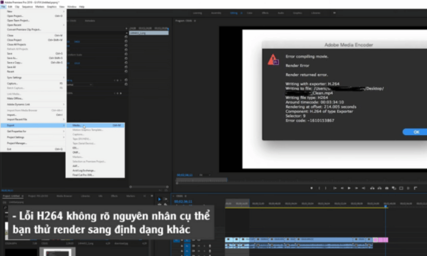 How to Fix Unable to Export Video Error in Adobe Premiere
